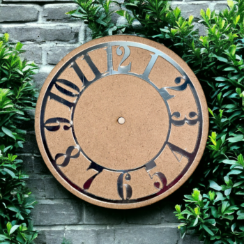 NUMERIC NUMBER CLOCK RING- SILVER 8 INCH